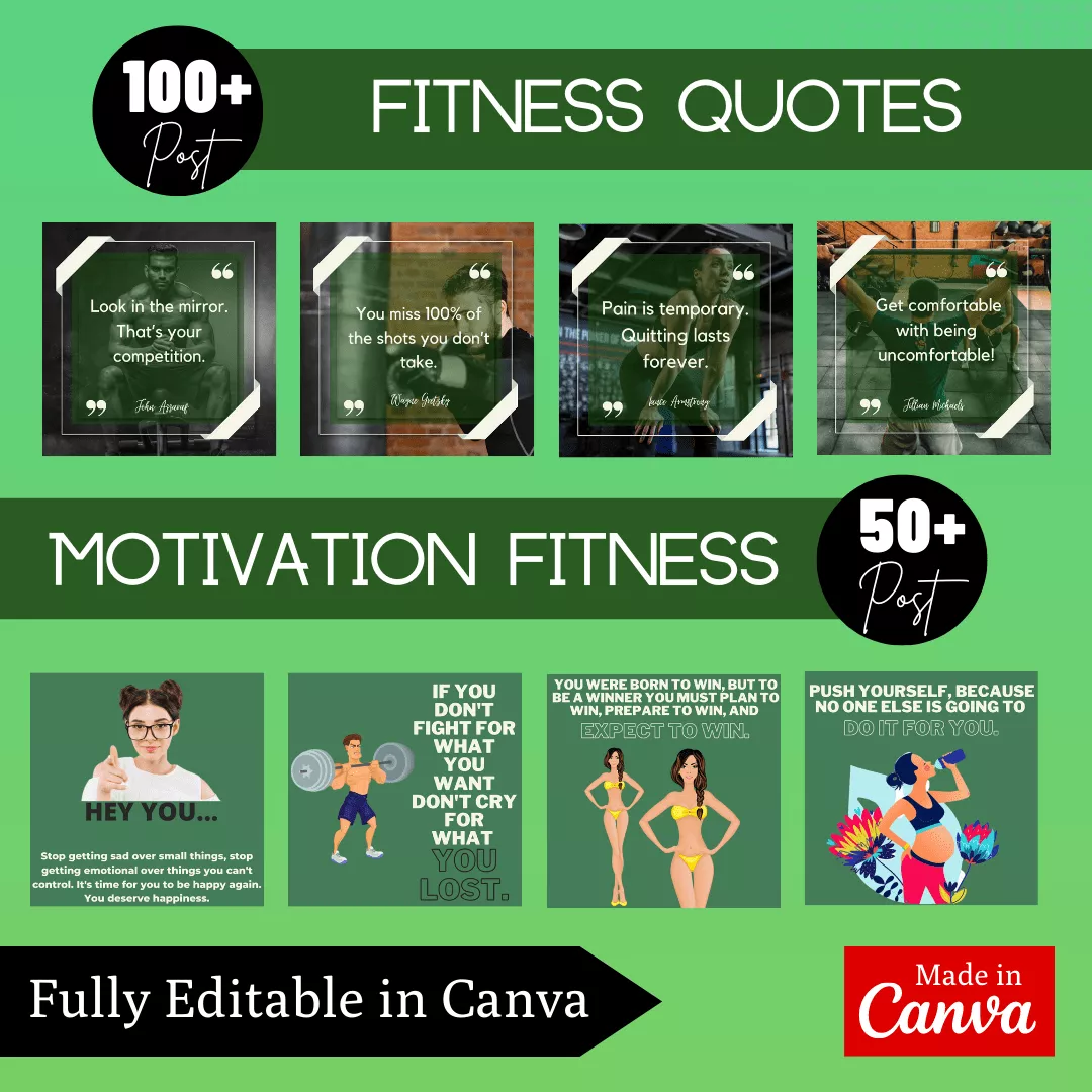 Workout Infographic Ready Made Canva Templates - Shopinfographic